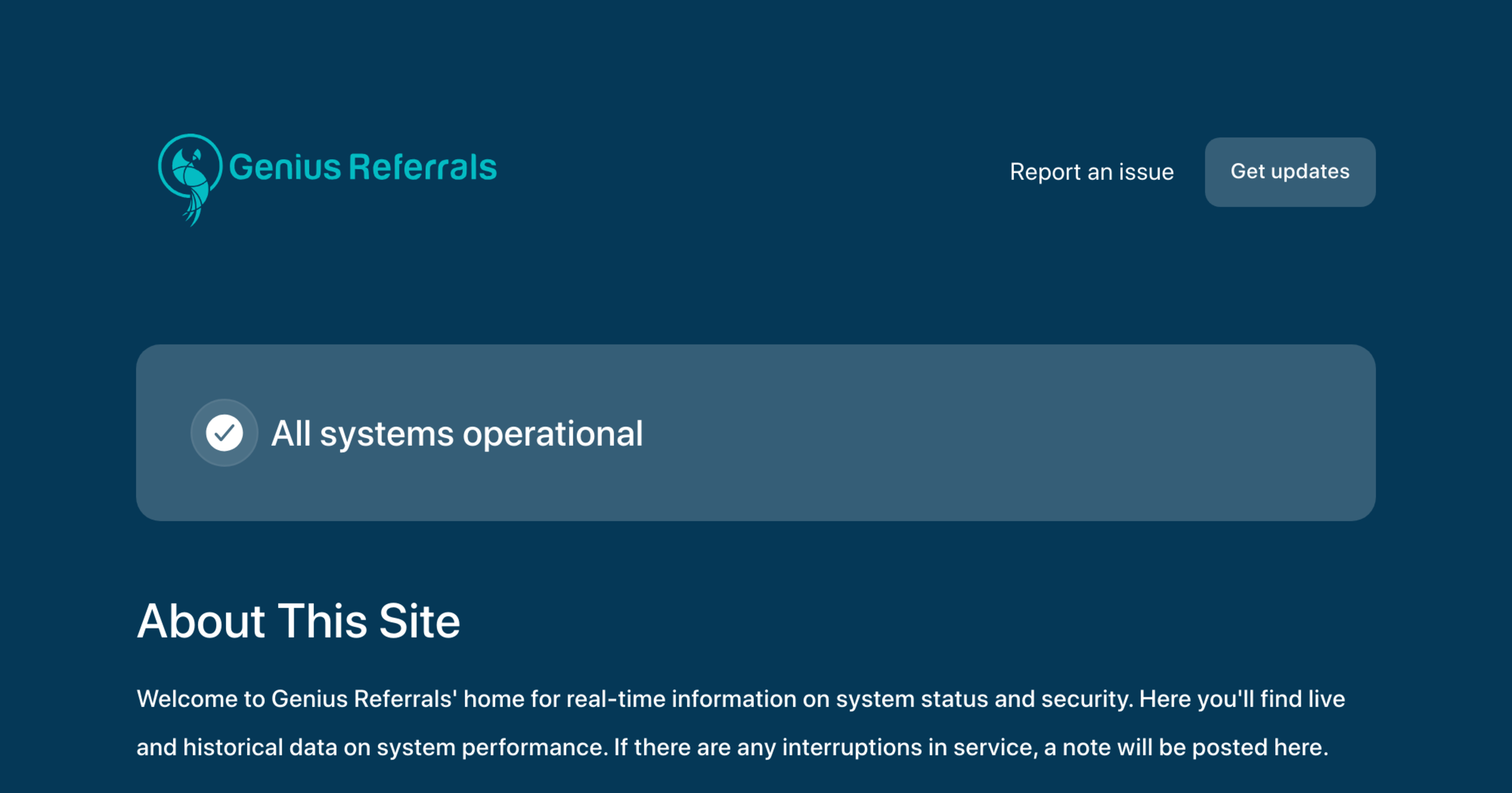 Genius Referrals - Status